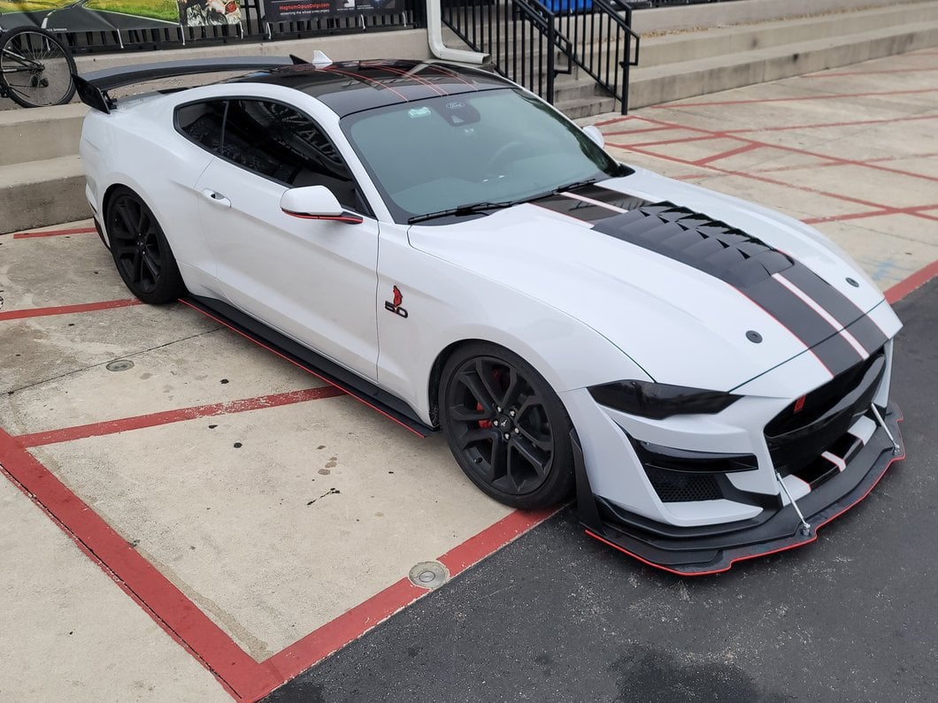 MP Concepts Aluminum GT500 Style Hood; Unpainted (18-23 Mustang GT ...